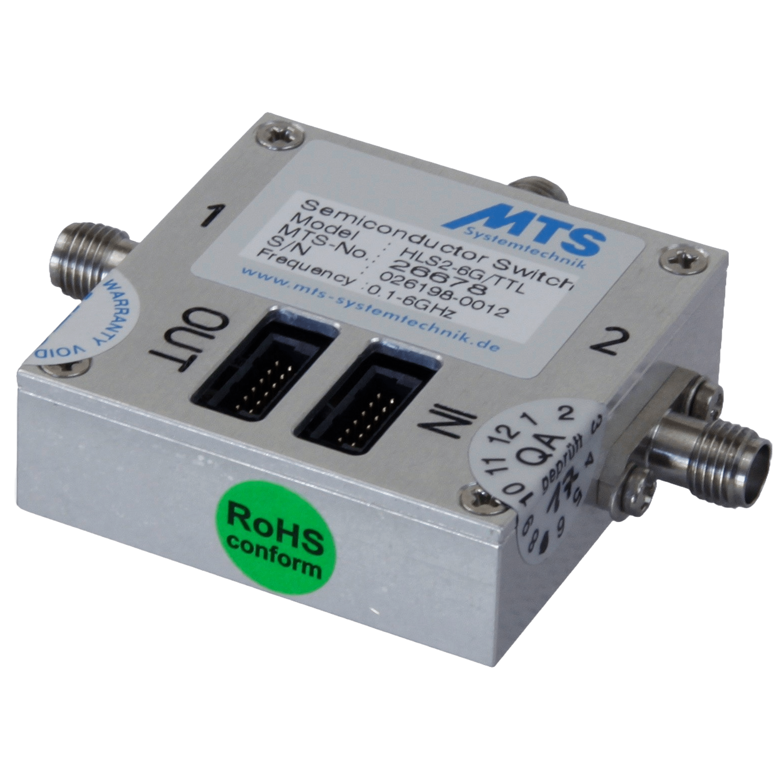SPDT semiconductor switch 0.1–6 GHz | SMA, low attenuation, high isolation
