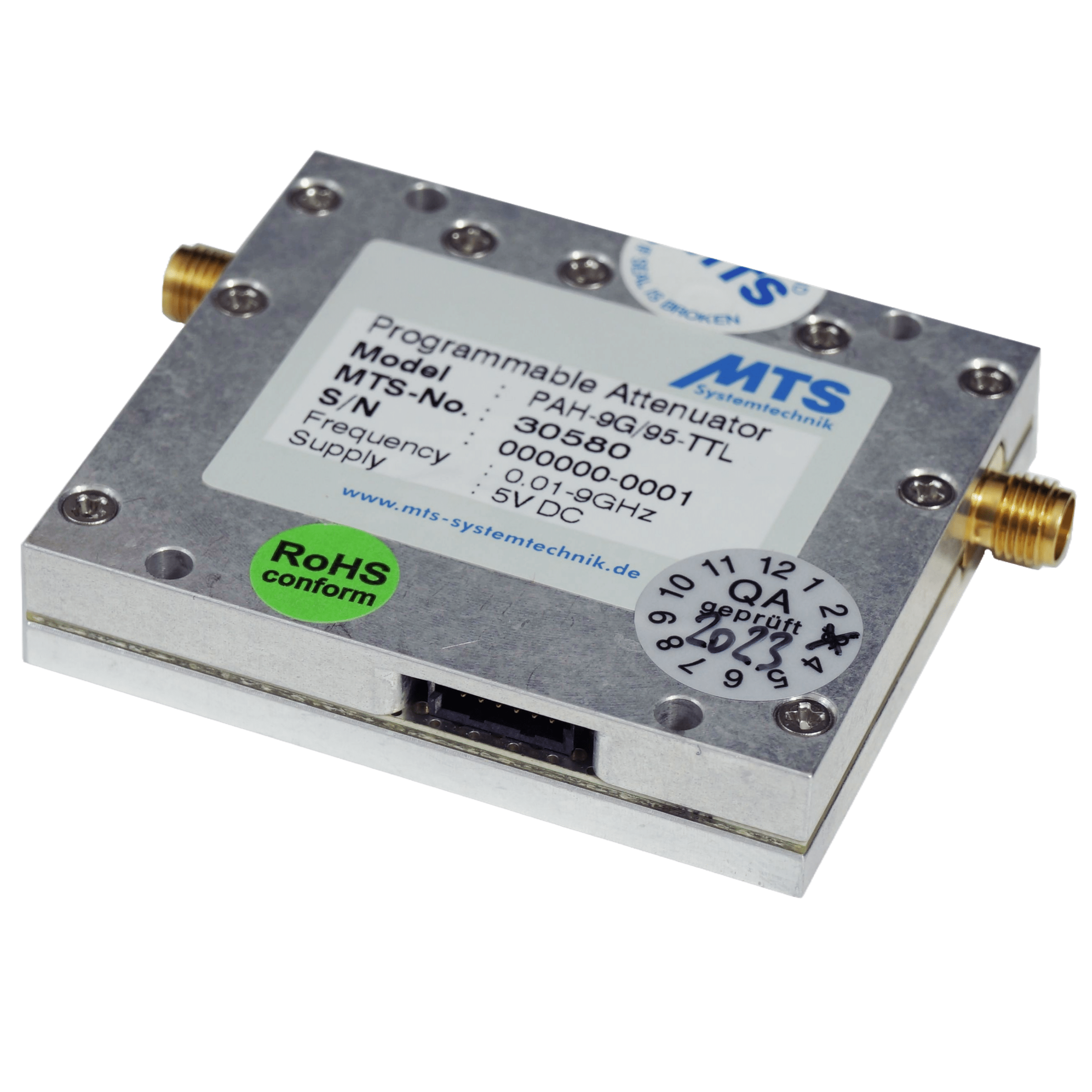 Programmable attenuator 0,01 – 9 GHz – 95dB – SMA – MTS Systemtechnik